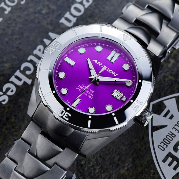 Aragon | Accessories | Aragon Tungsten Bezel Swiss Automatic Watch ...